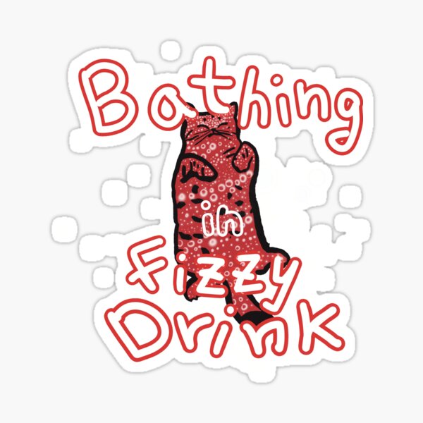 "bathing in fizzy drink" Sticker for Sale by soholatte | Redbubble