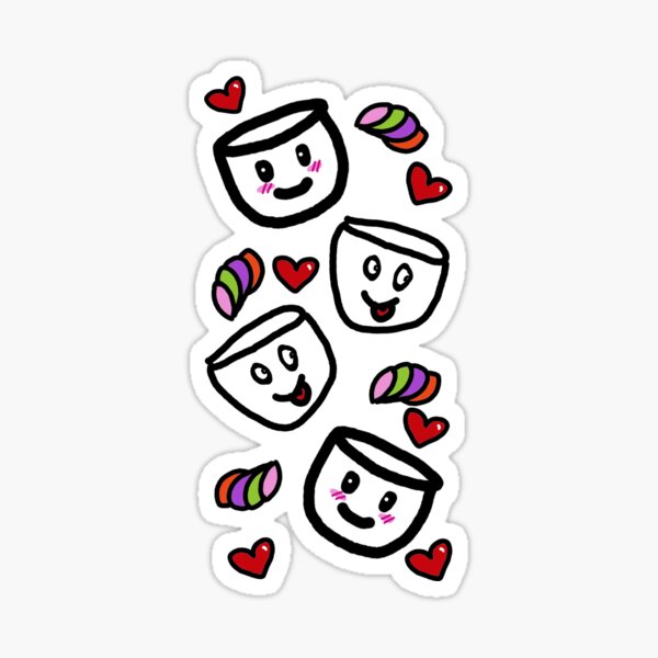 "Marshmallow fun" Sticker for Sale by CrystalWoodZ | Redbubble