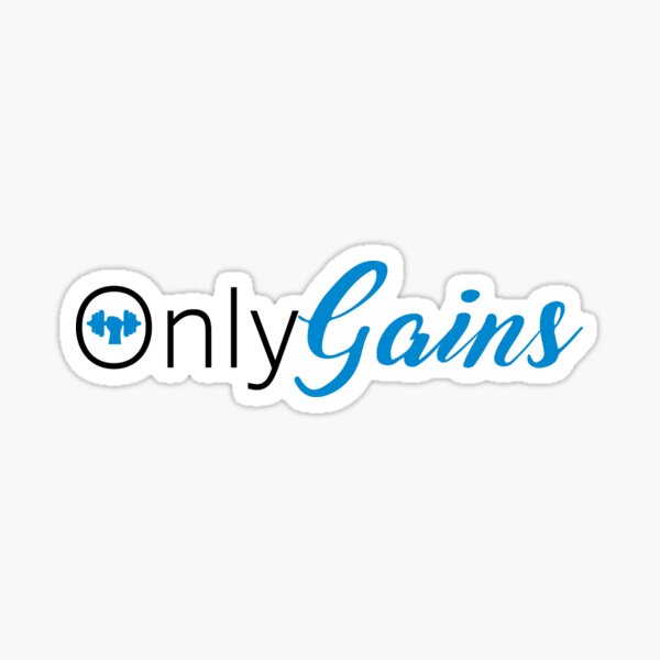 "OnlyGains (Funny Parody, OnlyFans Parody)" Sticker for Sale by ...