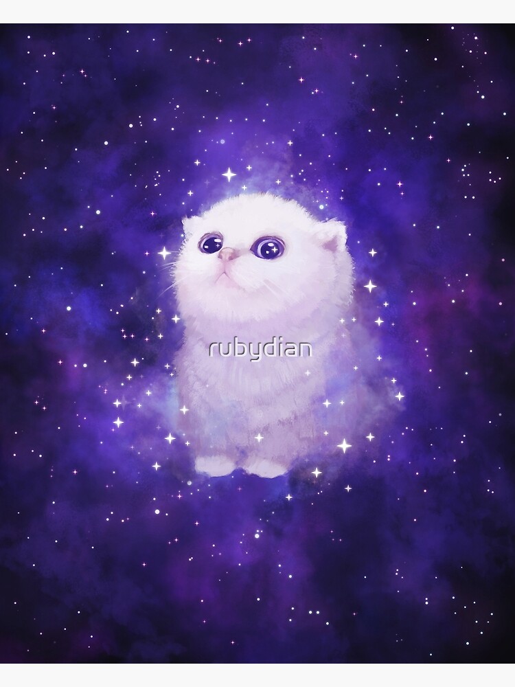 "Galaxy Cat | Cosmic space kitten - a cute celestial star cat" Poster ...