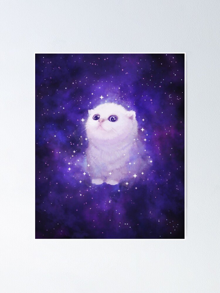 "Galaxy Cat | Cosmic space kitten - a cute celestial star cat" Poster ...