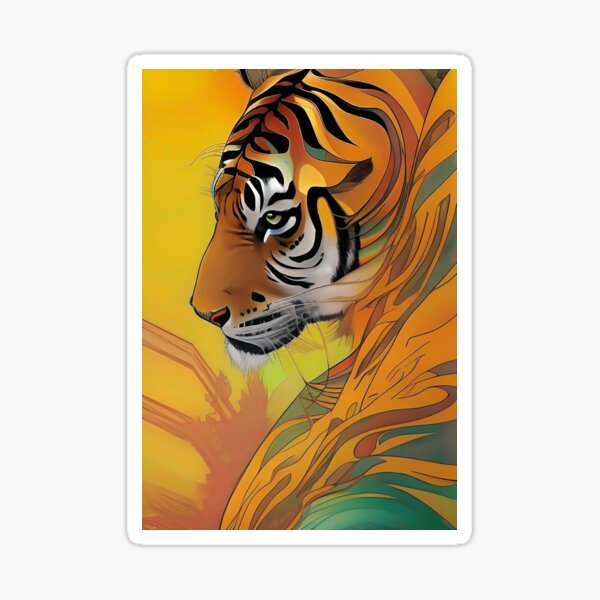 "Freaking cool tiger" Sticker for Sale by ZiolaRosa | Redbubble