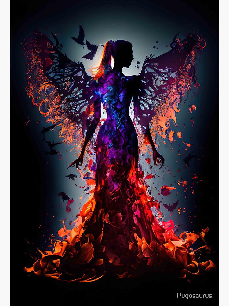 "The Conjured angel" Sticker for Sale by Pugosaurus | Redbubble