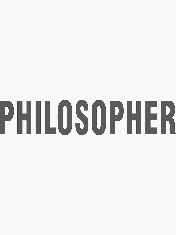 "PHILOSOPHER" Sticker for Sale by ABC-Studio | Redbubble