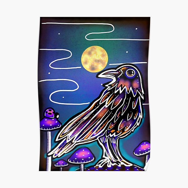"Raven Artwork" Poster for Sale by Leayah | Redbubble