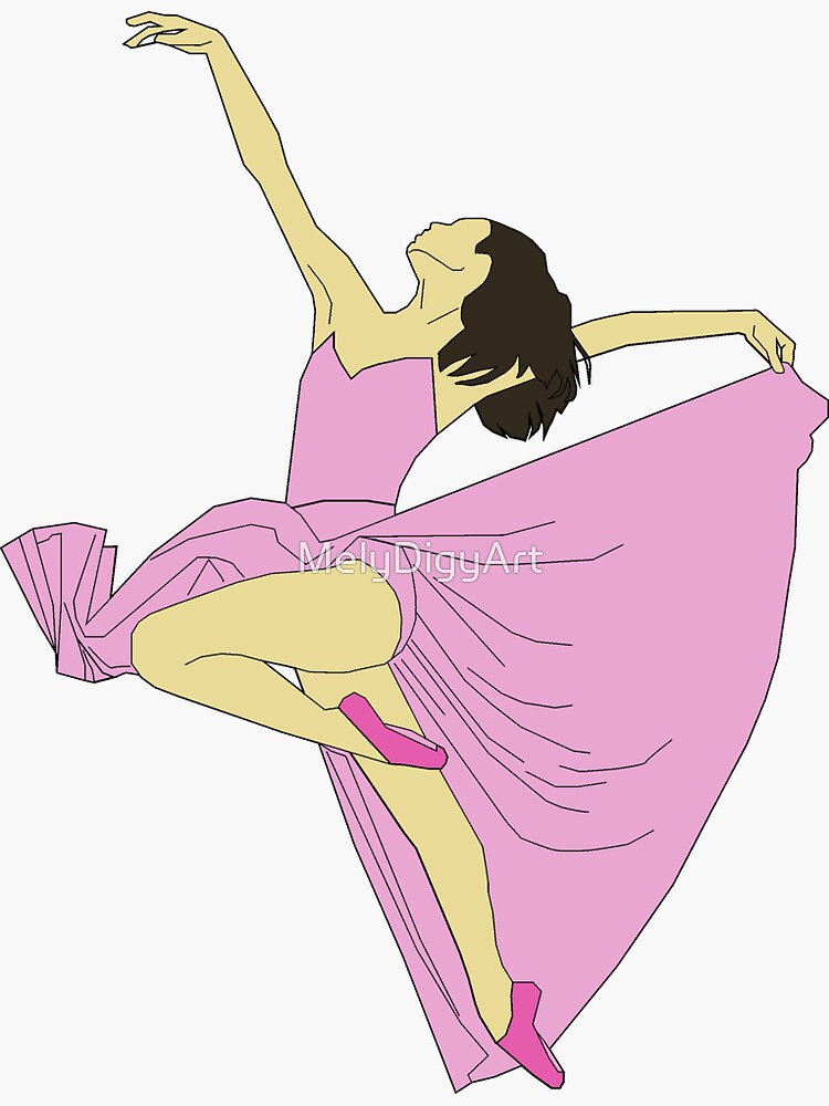 "Dance girl" Sticker for Sale by MelyDigyArt | Redbubble