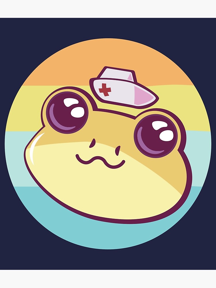 "Frog With Nurse Hat | Kawaii Frog Christmas" Poster for Sale by ...