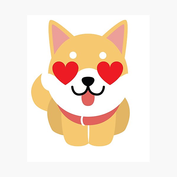 "Shiba Inu Emoji " Photographic Print by HippoEmo | Redbubble