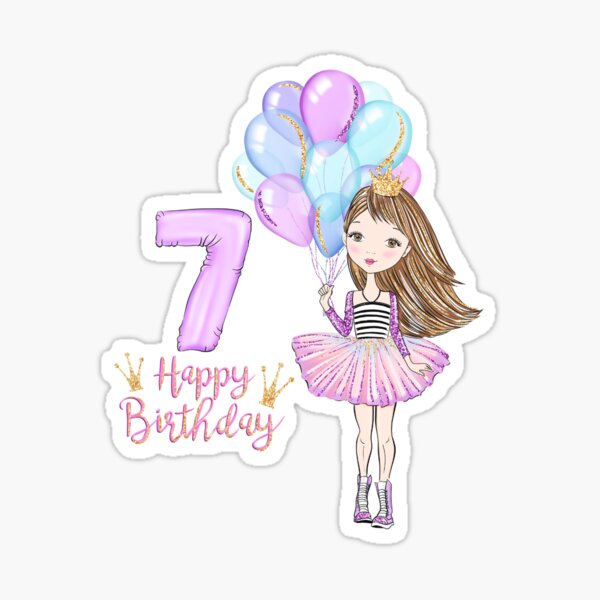 "7th Birthday" Sticker for Sale by samim87 | Redbubble