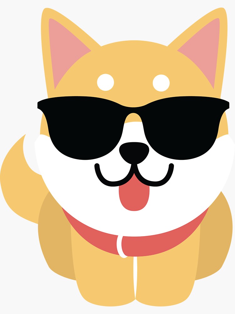 "Shiba Inu Emoji " Sticker for Sale by HippoEmo | Redbubble