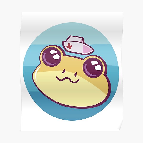"Frog With Nurse Hat | Kawaii Frog Christmas" Poster for Sale by ...