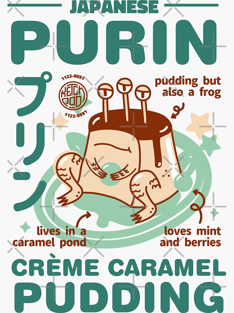"Cream Caramel Pudding Frog Cute Purin Japanese Dessert Monster 1122 ...