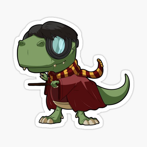 "Dino wizard" Sticker for Sale by DinoTropolis | Redbubble