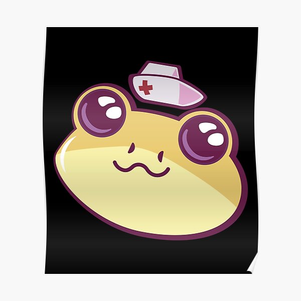 "Frog With Nurse Hat | Kawaii Frog Christmas" Poster for Sale by ...