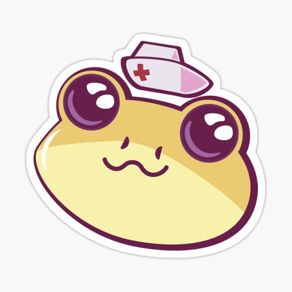 "Frog With Nurse Hat | Kawaii Frog Christmas" Sticker for Sale by ...