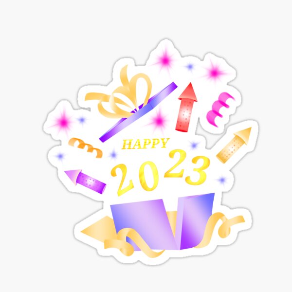 "Happy New Year 2023 - Odometer Party - Funny and Cute quotes" Sticker ...