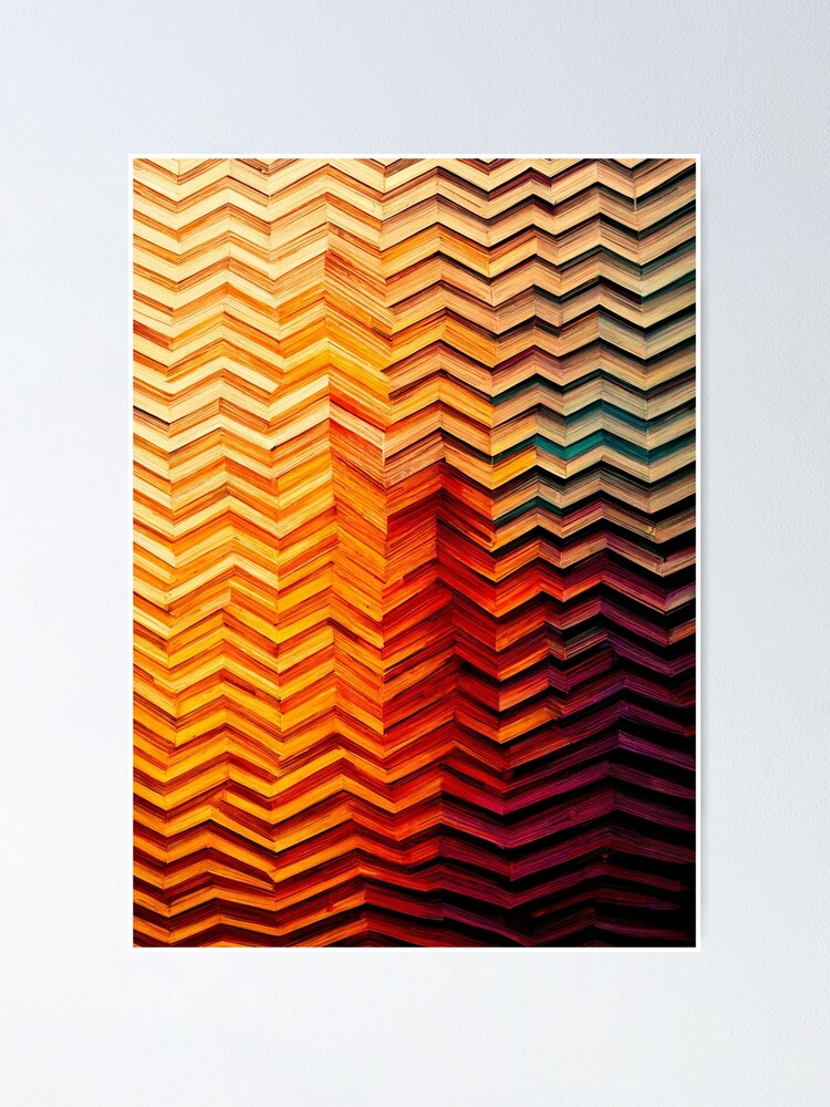 "Zig-zag" Poster for Sale by ImmersiveArts | Redbubble