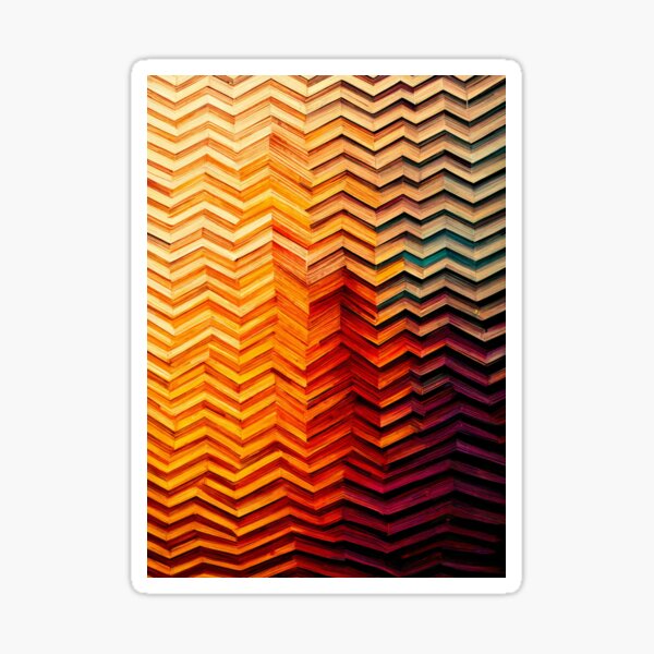 "Zig-zag" Sticker for Sale by ImmersiveArts | Redbubble