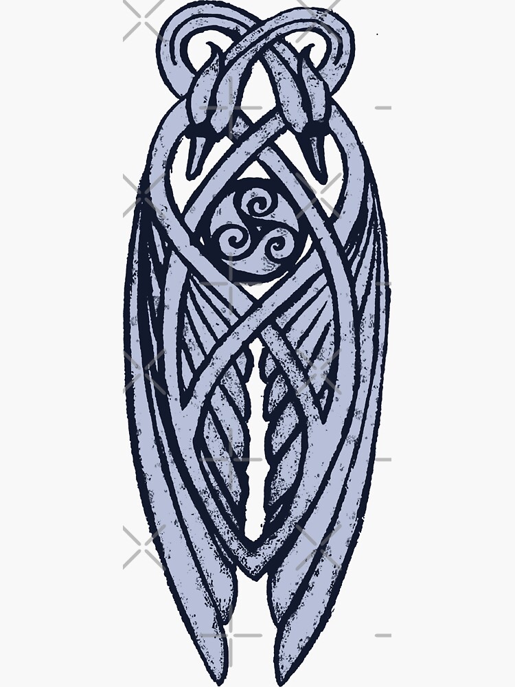 "celtic swan triskelion" Sticker for Sale by lalatrash | Redbubble
