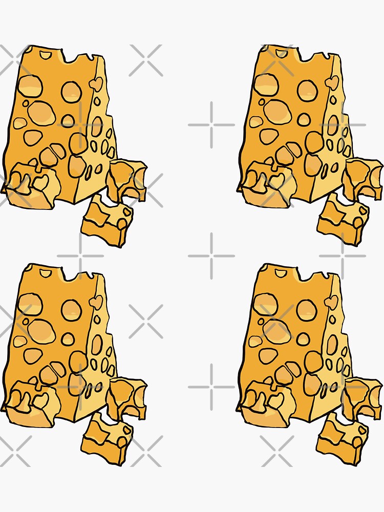 "Cheesy Cheddar Sheet" Sticker for Sale by ArtsyRexy | Redbubble