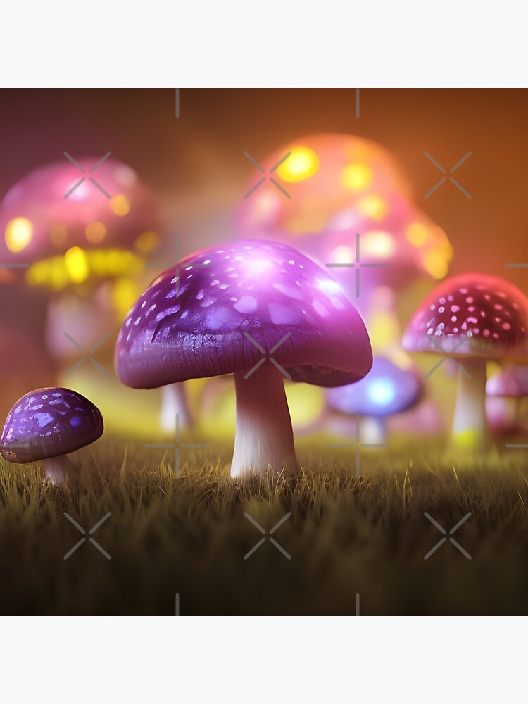 "Psychedelic Mushrooms" Sticker for Sale by Alt-Art-Digital | Redbubble