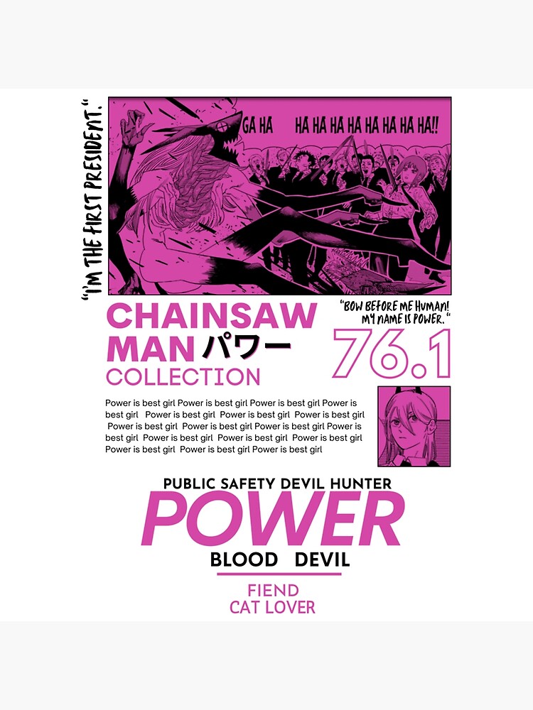 "Chainsaw Man Power Devil Streetwear stiker" Photographic Print for ...