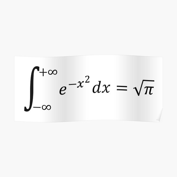"Math Equations: Gaussian Integral - Math And Calculus Basics" Poster ...