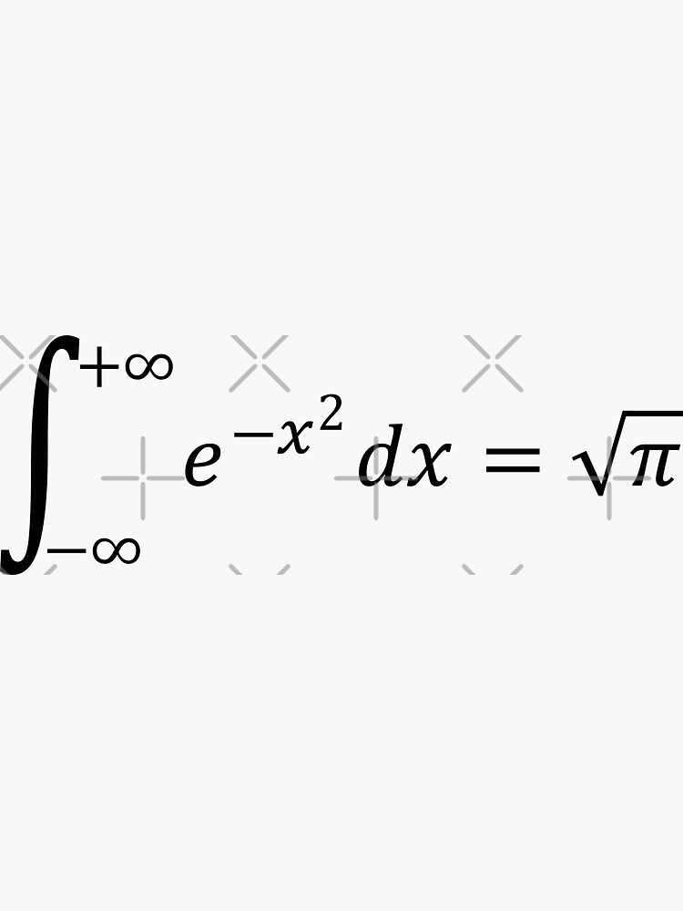 "Math Equations: Gaussian Integral - Math And Calculus Basics" Sticker ...