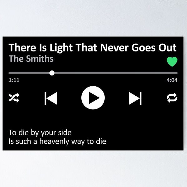 "There Is A Light That Never Goes Streaming" Poster for Sale by ...