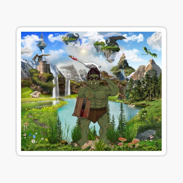 "New Fantasy Orc" Sticker for Sale by LazyStreetPup | Redbubble