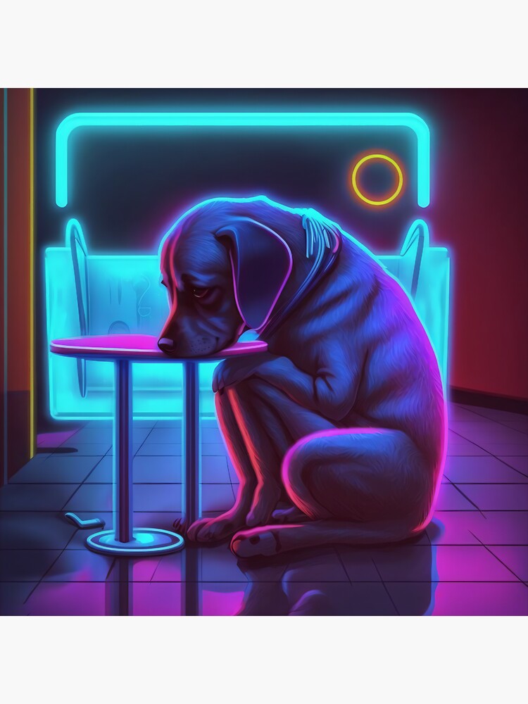 "Sad Dog" Sticker for Sale by TranMuse | Redbubble