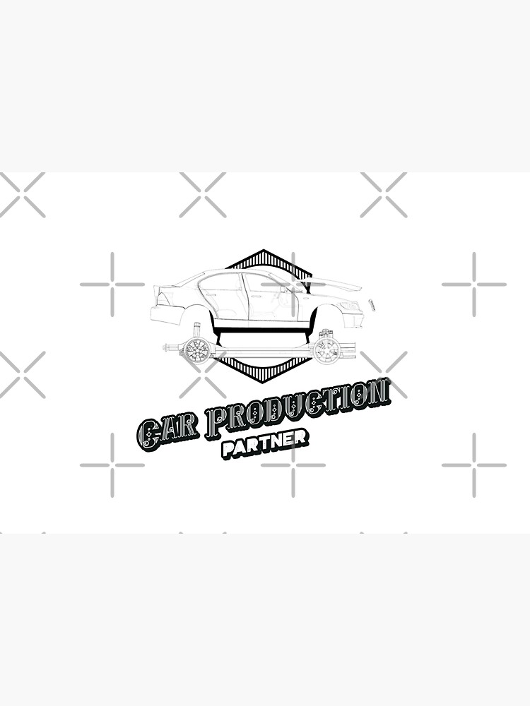 "Car Production Partner Fixing Top And Bottom In Progress" Sticker for ...