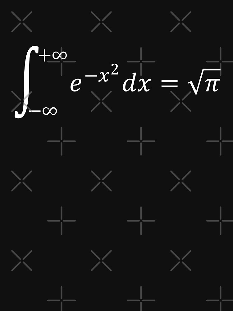 "Math Equations: Gaussian Integral - Math And Calculus Basics" T-shirt ...