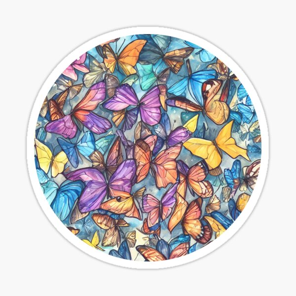 "Butterfly Swarm" Sticker for Sale by MaisonDeNo | Redbubble