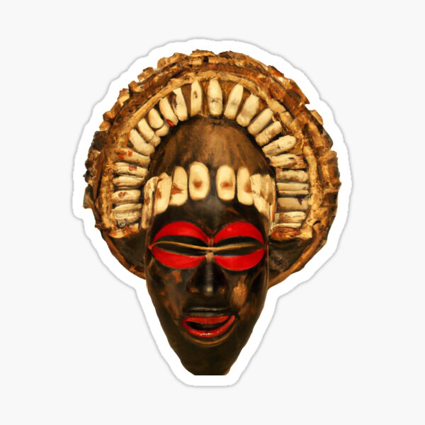 "African Dan Tribal Mask" Sticker for Sale by NaomiGTZP | Redbubble