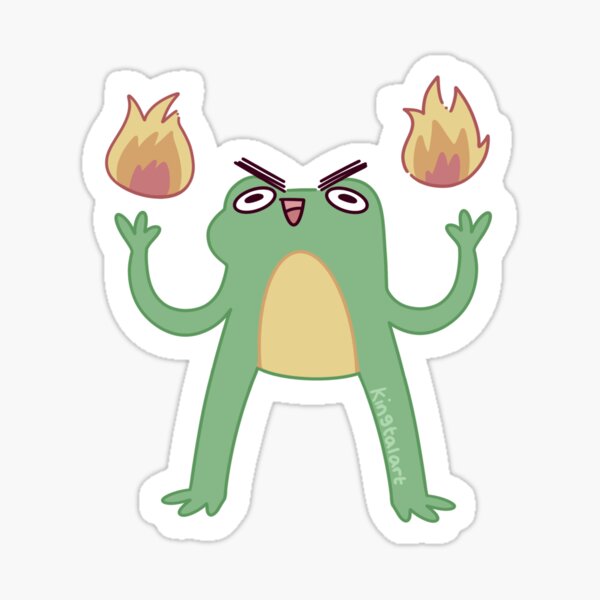 "Arson Frog" Sticker for Sale by kingtalart | Redbubble