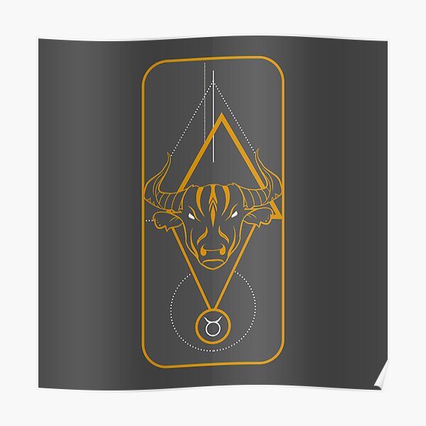 "Taurus zodiac - geometry style" Poster for Sale by Jokel-art | Redbubble