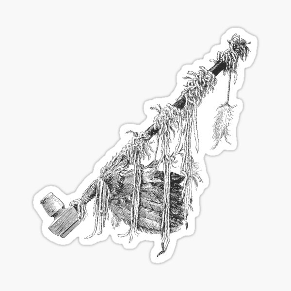 "Native American Sacred Peace Pipe" Sticker for Sale by Chocodole ...