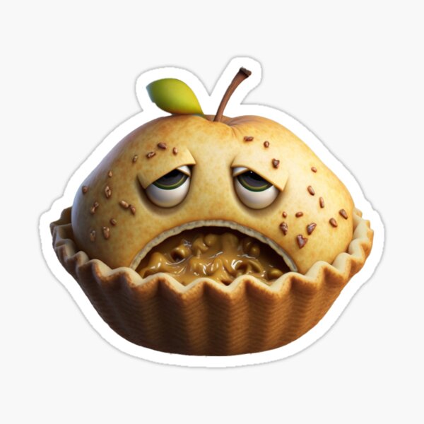 "Sad Apple Pie" Sticker for Sale by TranMuse | Redbubble