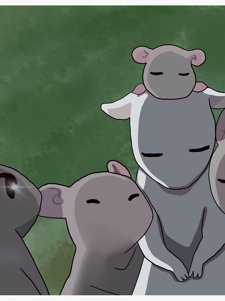 "Yuki and His Rat Family" Sticker for Sale by OdysseysMuse | Redbubble