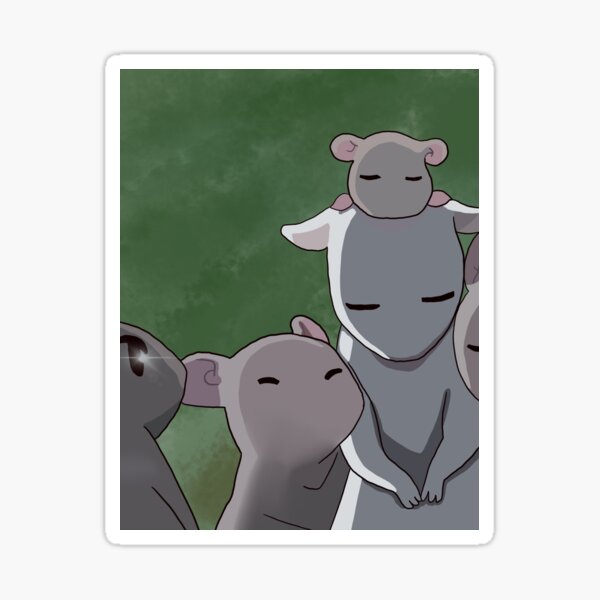 "Yuki and His Rat Family" Sticker for Sale by OdysseysMuse | Redbubble
