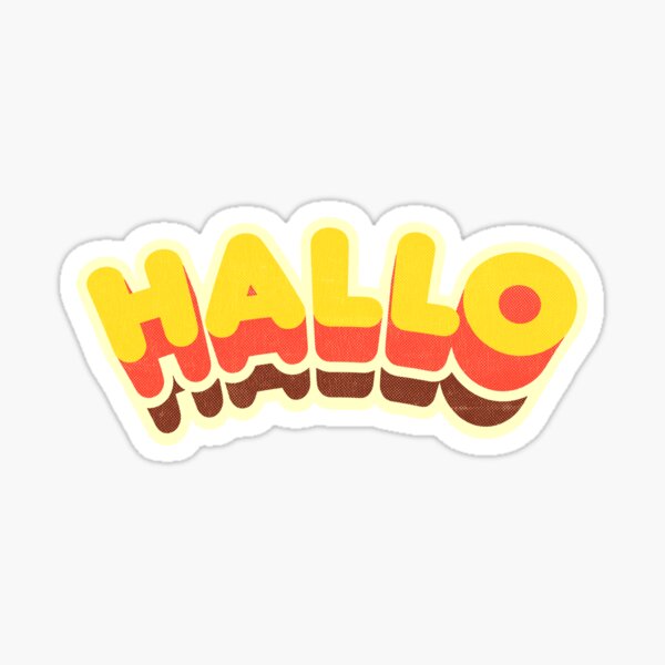 "Hallo | Retro Curve" Sticker for Sale by retroready | Redbubble