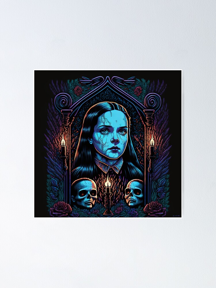"Wednesday Addams Portrait " Poster for Sale by HenisonHorror | Redbubble