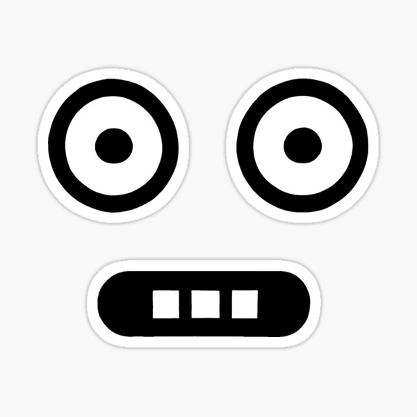 "Shocked Face" Sticker for Sale by PNINU | Redbubble
