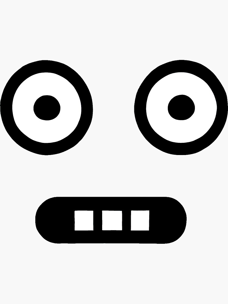 "Shocked Face" Sticker for Sale by PNINU | Redbubble