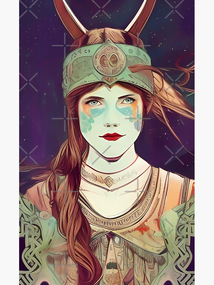 "Norse Warrior Viking Shieldmaiden Girl Viking" Sticker for Sale by ...