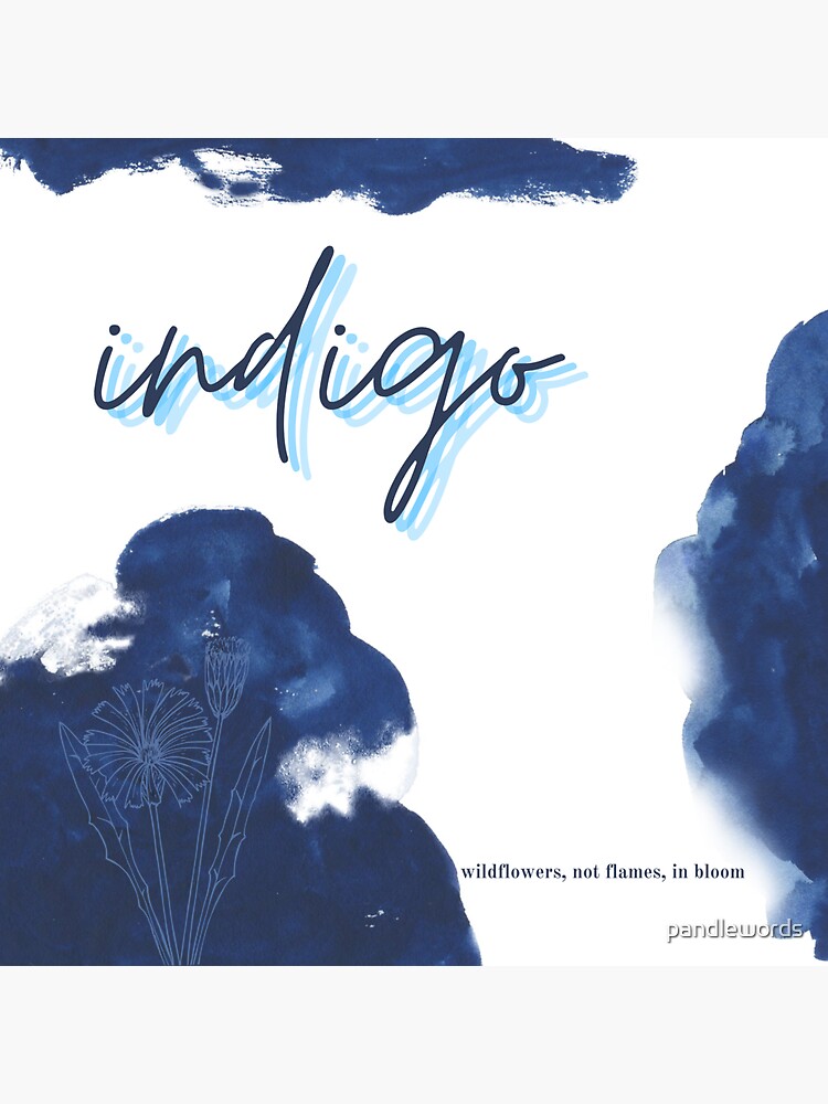 "indigo" Sticker for Sale by pandlewords | Redbubble