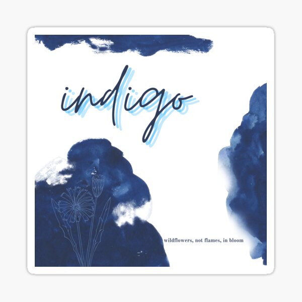 "indigo" Sticker for Sale by pandlewords | Redbubble