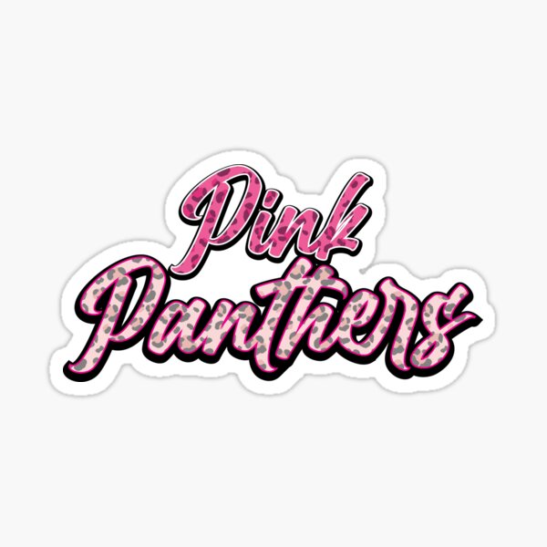 "Pink Panthers Leopard Print Logo" Sticker for Sale by Briaannaaa24 ...
