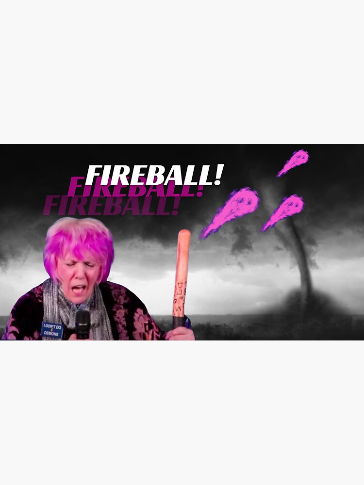 "Fireball!" Sticker for Sale by BlemishedBlots | Redbubble